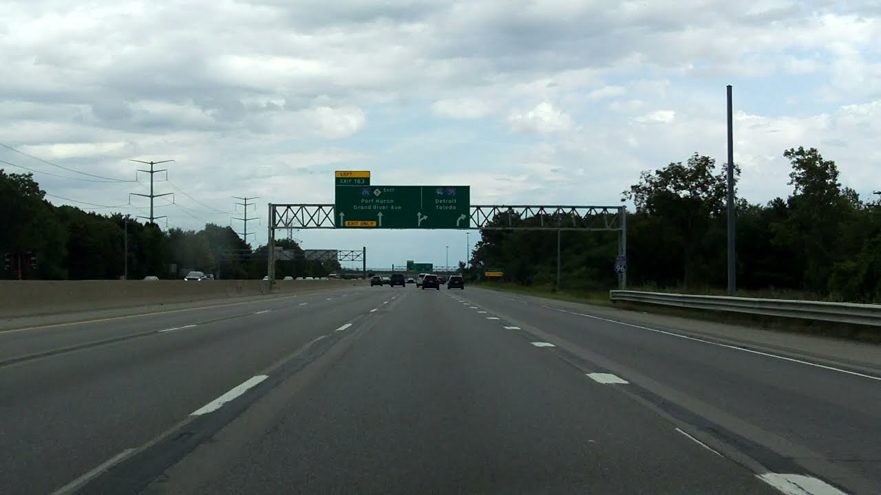 Interstate 96 (Exits 159 to 164) eastbound - YouTube