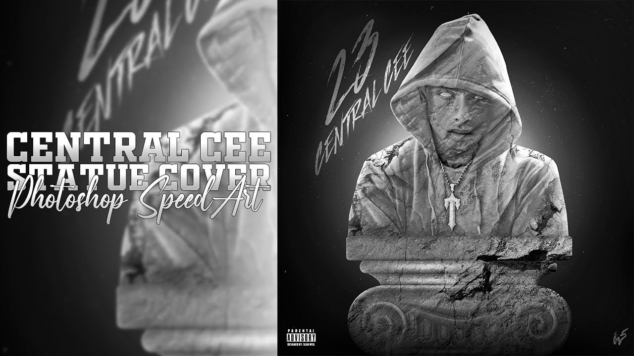 Central Cee 23 Statue Cover Art Design (speed art) - YouTube