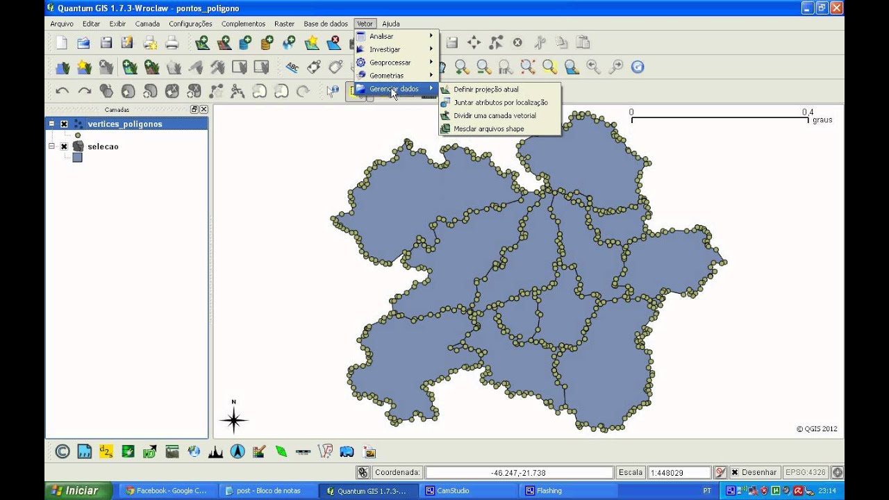 Convertendo Geometrias No Quantum Gis Youtube