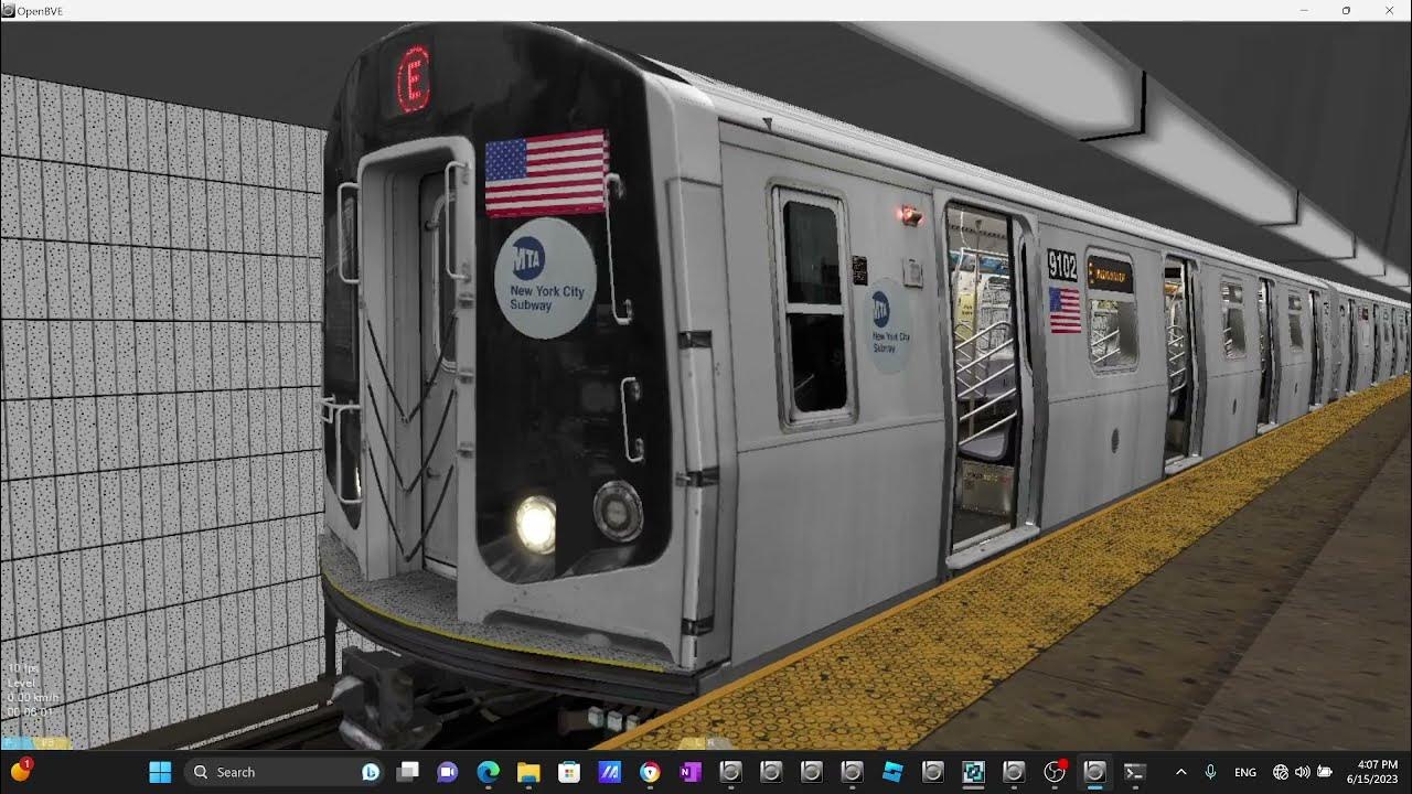 Openbve Gameplay Simulator NYCT 2022 route New 2022 3d R160B Siemens E train to World Trade ...
