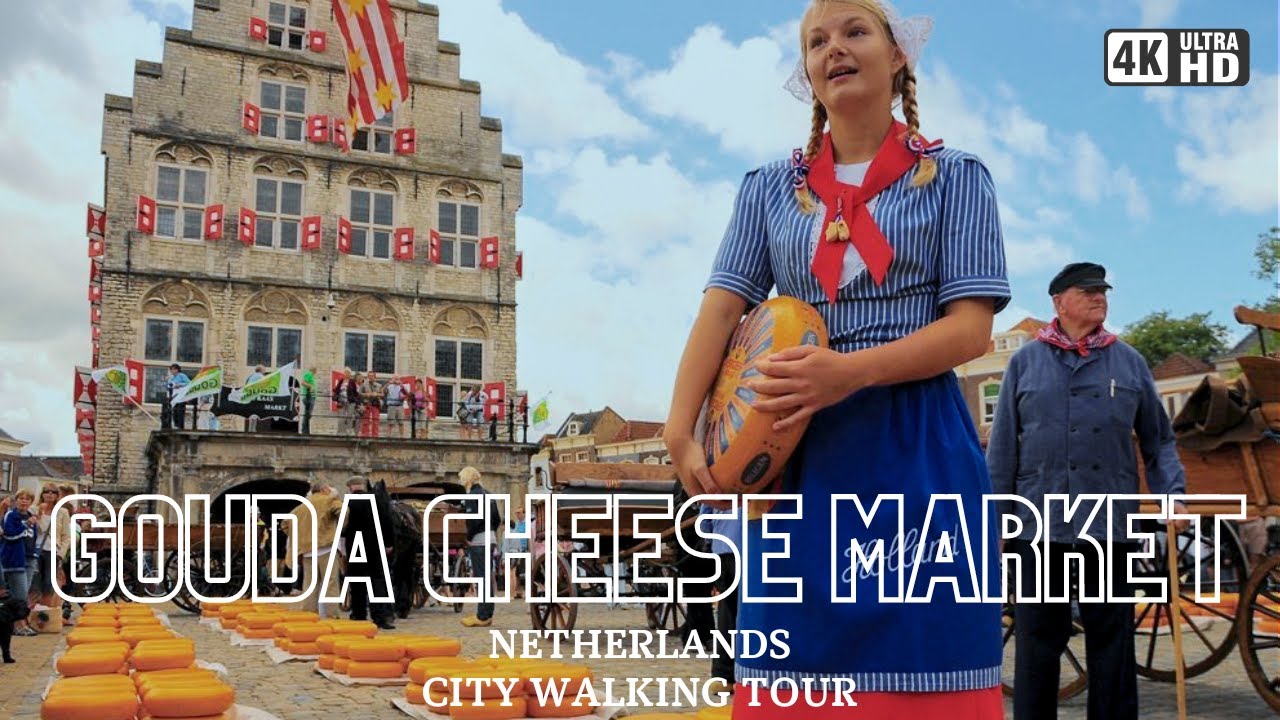 Gouda Cheese Market, Netherlands 2023 Summer Walking Tour 4k - YouTube