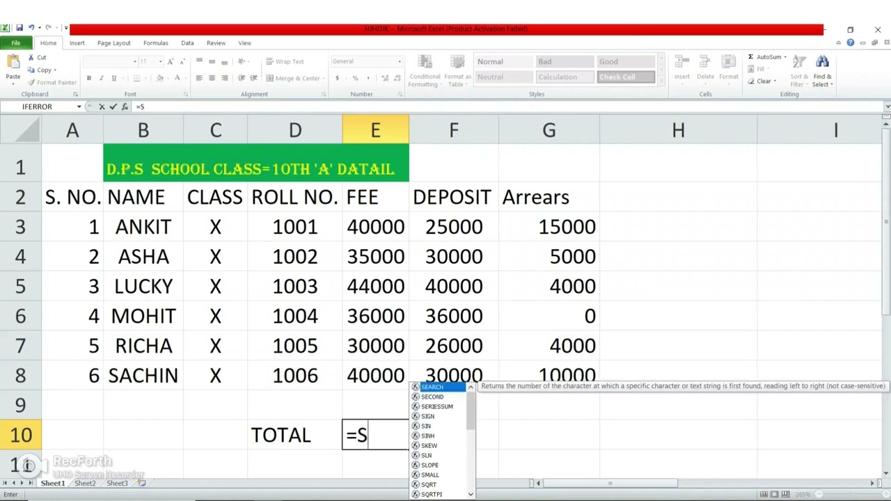 How To Use Sum In Excel YouTube How To Use Sum In Excel YouTube