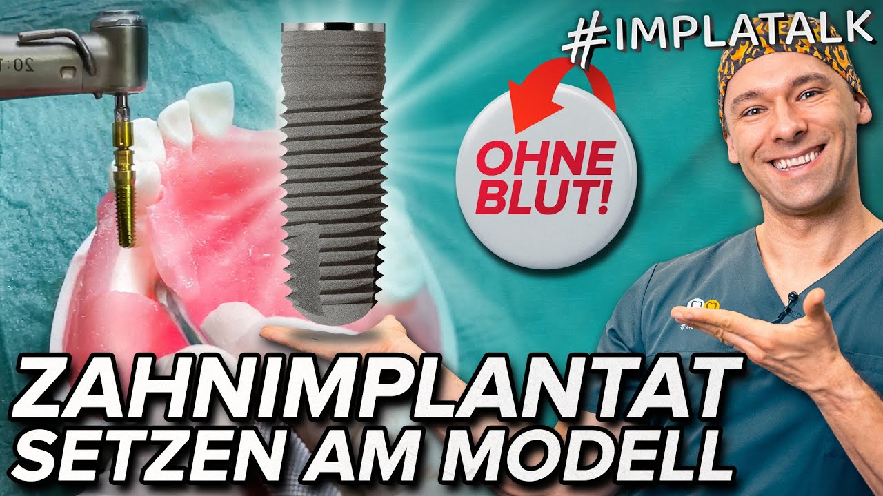 Implantat setzen am Modell - Komplette Implantat OP ohne Blut / Doc ...