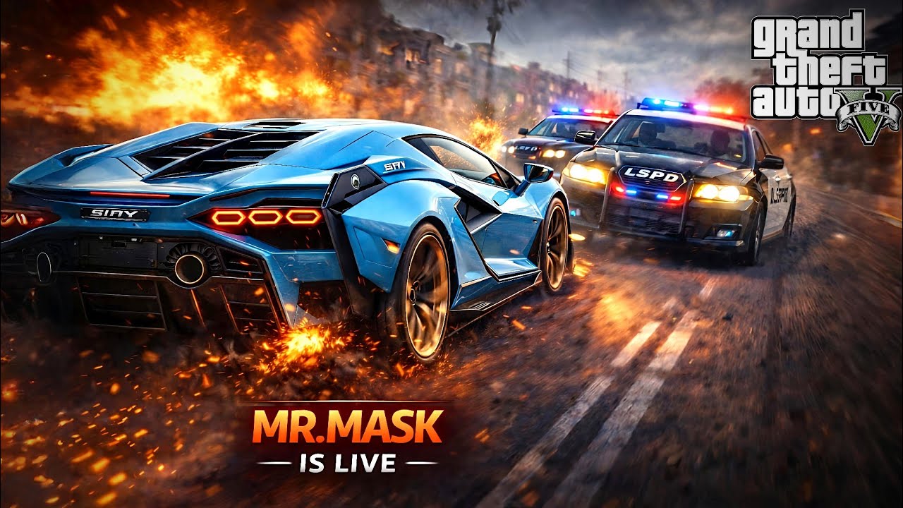 GTA 5 LIVE: UNSTOPPABLE POLICE CHASE! 🏎️💨 (High Speed Action) | Mr ...