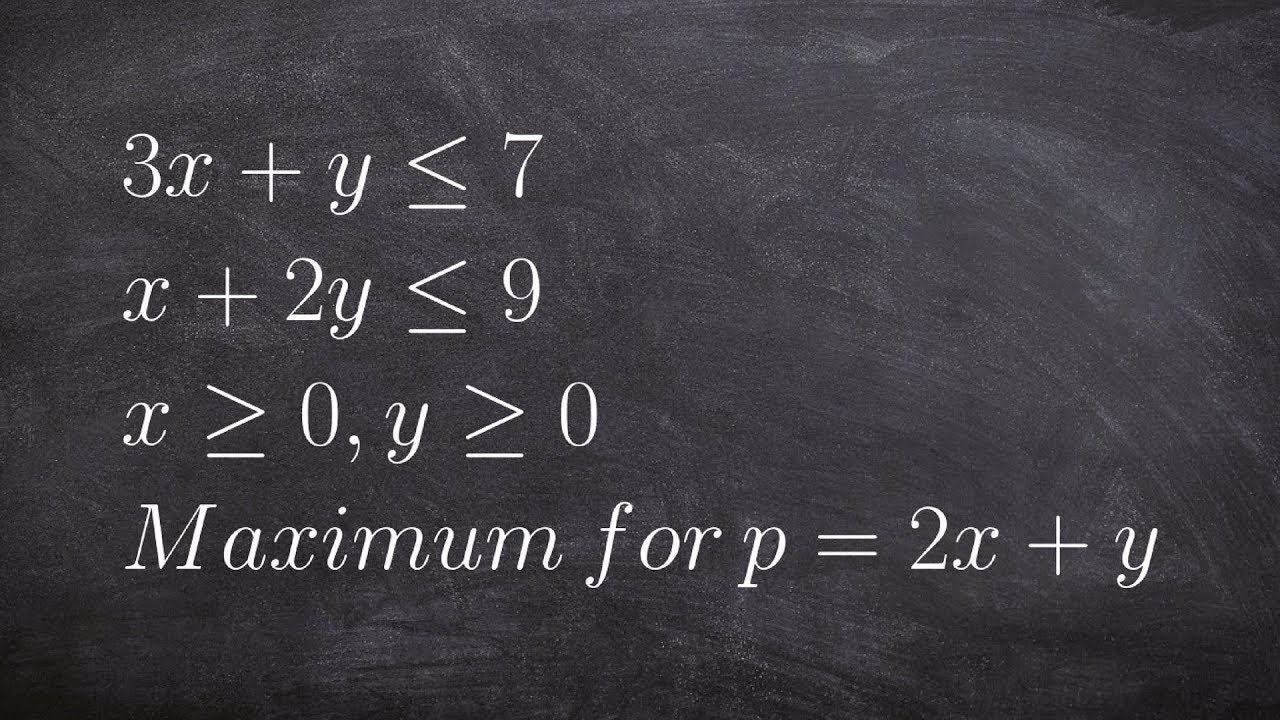 Learning How To Find The Maximum Value Of An Objective Function YouTube