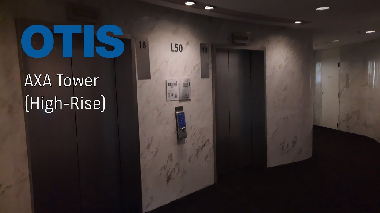 OTIS high-rise lifts at AXA Tower - YouTube