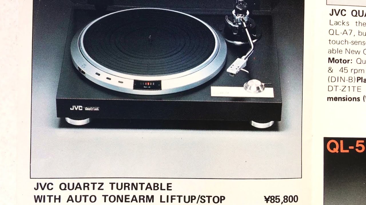 Catalog JVC Turntables Prices written in English - YouTube