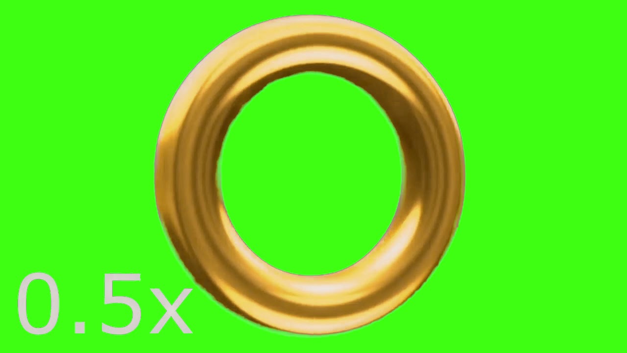 Sonic Ring Green screen mp4 mp4 - YouTube