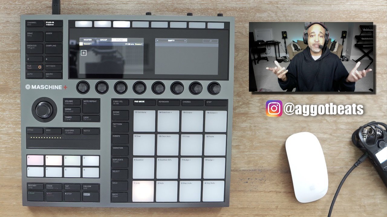 Maschine Plus 5 Min Beat Making Workflow + Freestyle - YouTube
