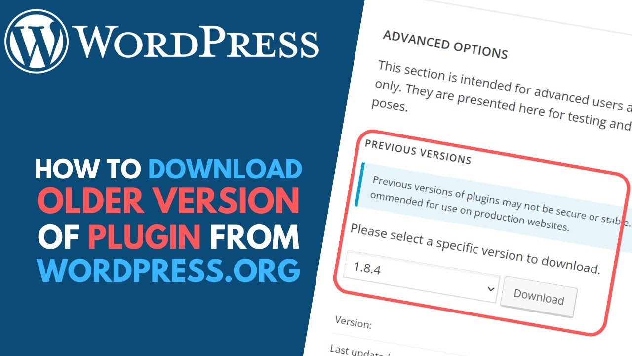 How to Download and Install an Older Version of a WordPress Plugin ...