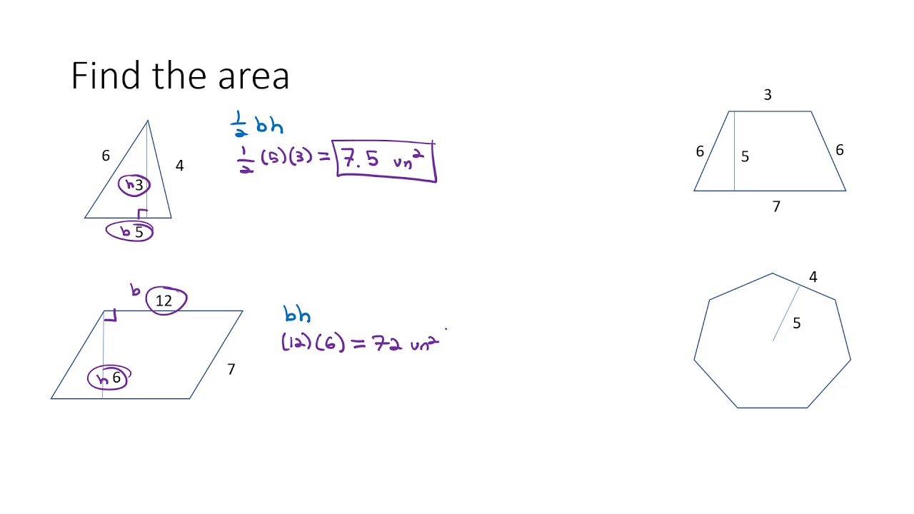 Polygons - Angles, Area, and Perimeter - YouTube