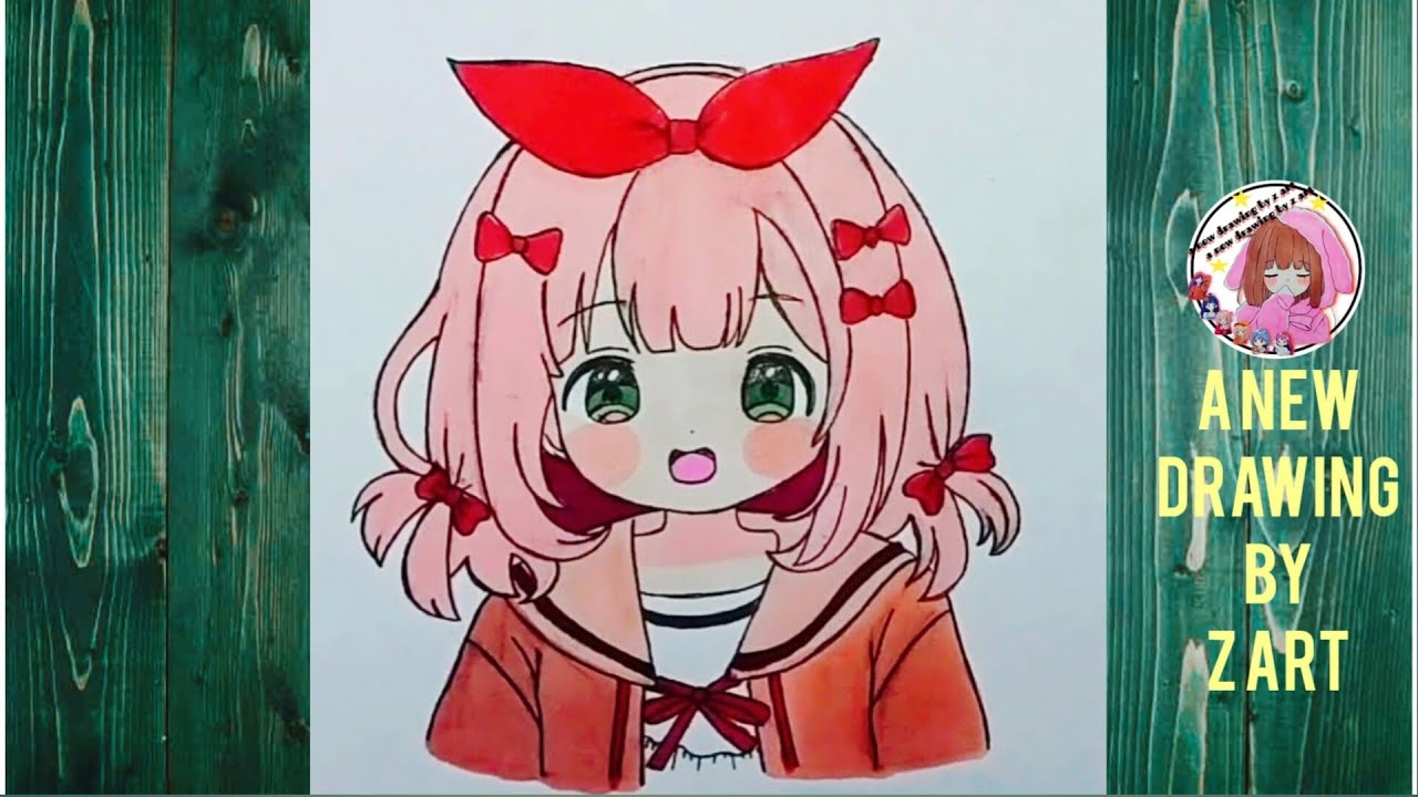 how to draw cute anime girl step by step | Girl anime drawing with ...