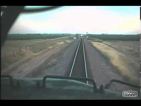 Head on train collision video shot from onboard - YouTube
