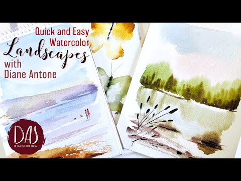 How to Paint 15 minute Landscapes in Watercolor with People - Fast and ...