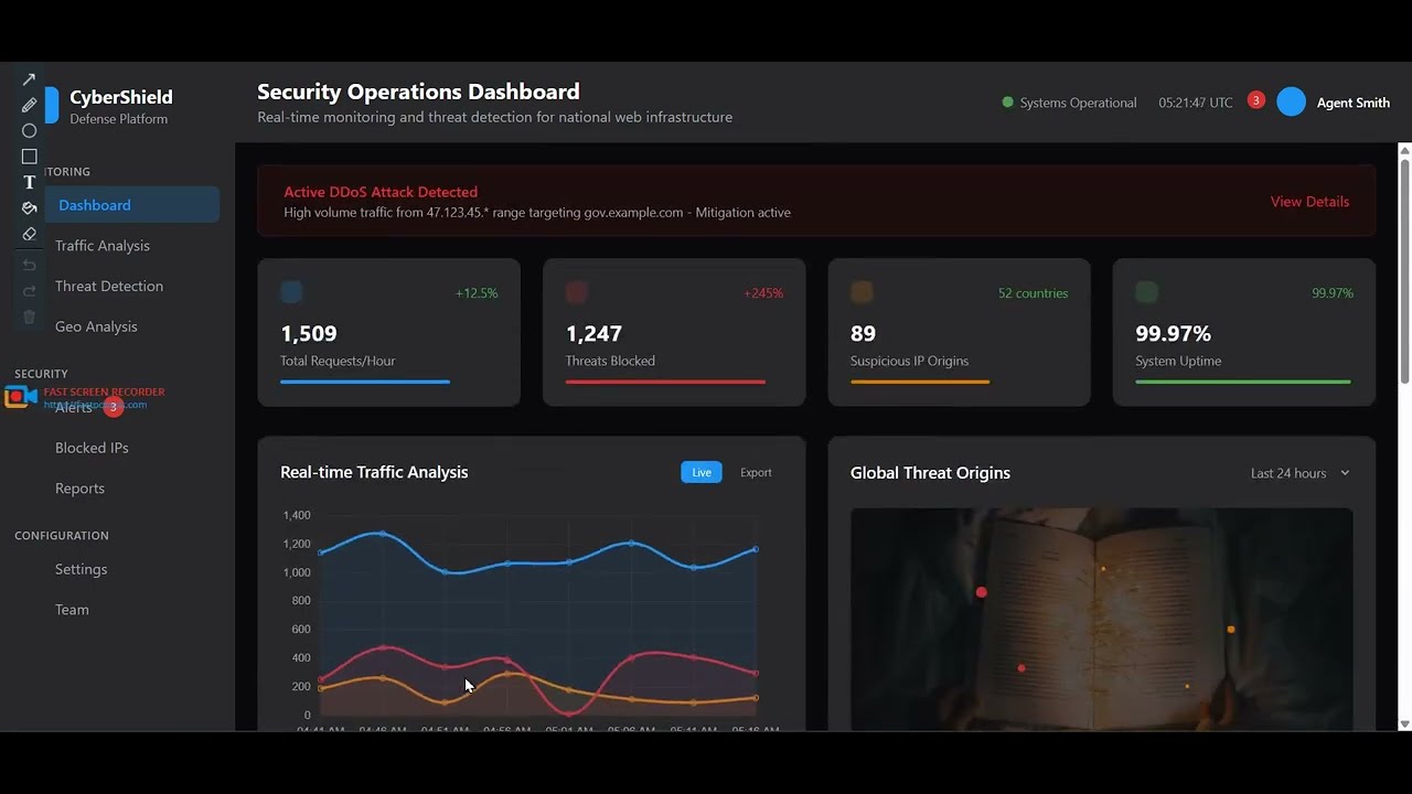 Security Operations Dashboard Real-time monitoring - YouTube