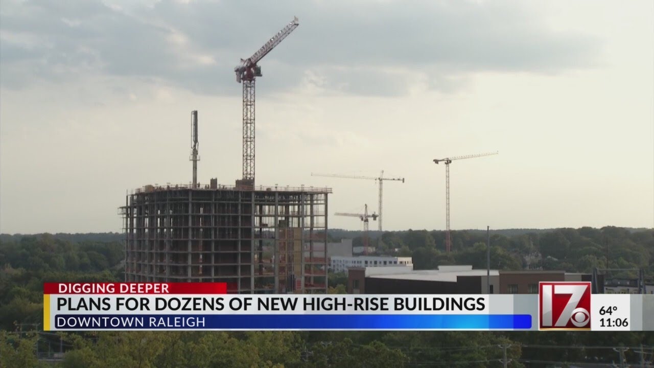 Raleigh's changing skyline over the next few years - YouTube