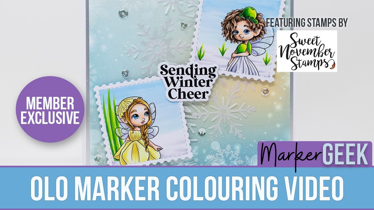 Colouring Sweet November Stamps Narcissus & Snowdrop Fairy stamps using ...