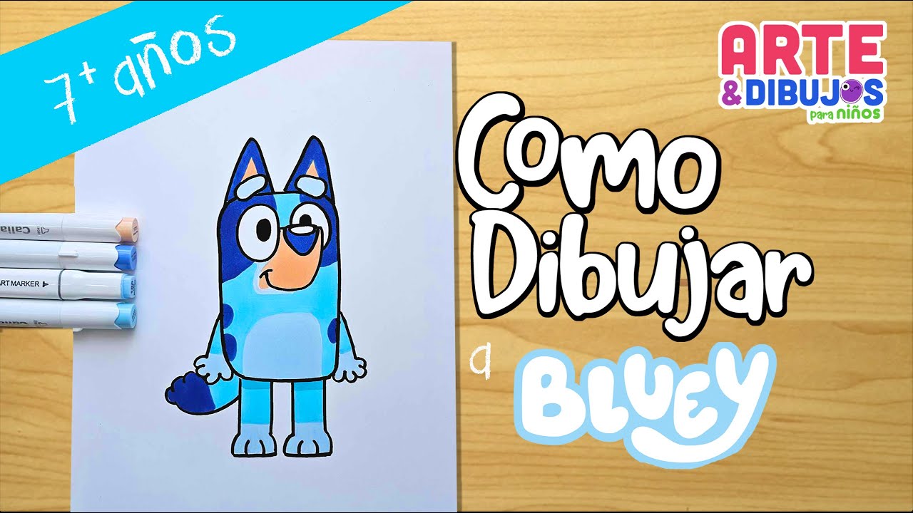 Como dibujar a BLUEY | Arte y Dibujos para Niños - YouTube