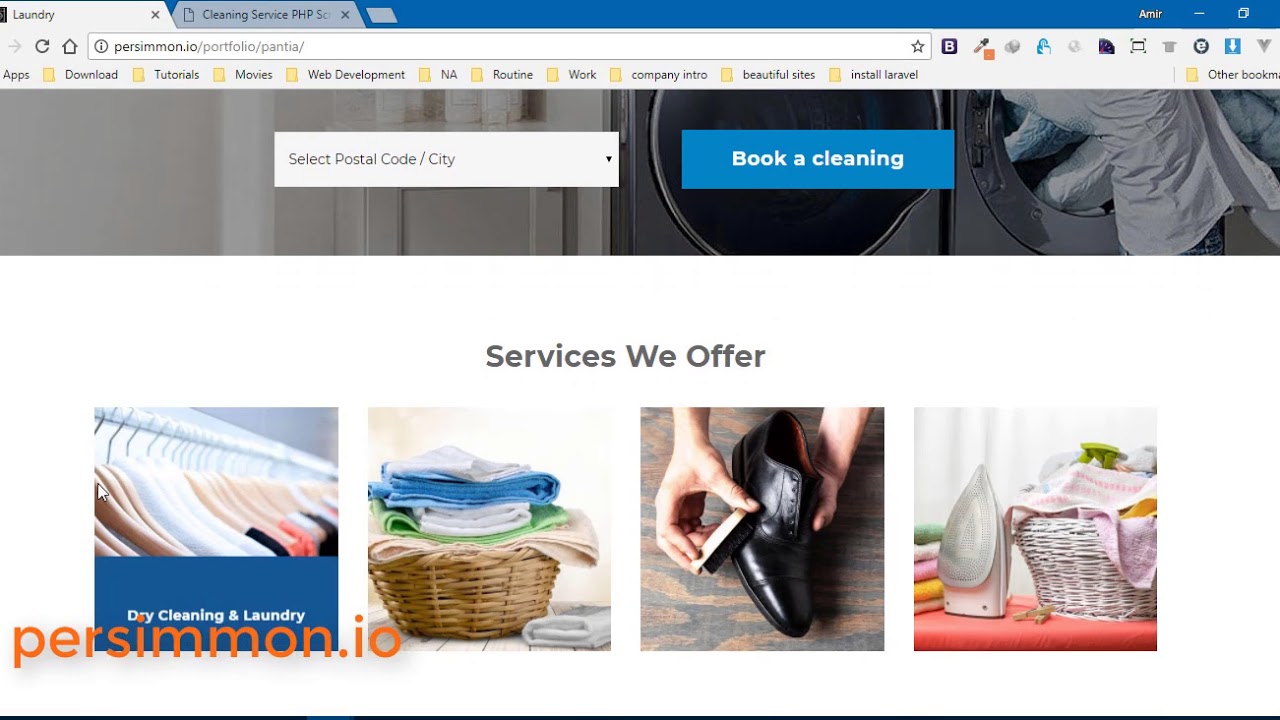 Online Laundry Ordering Website - YouTube