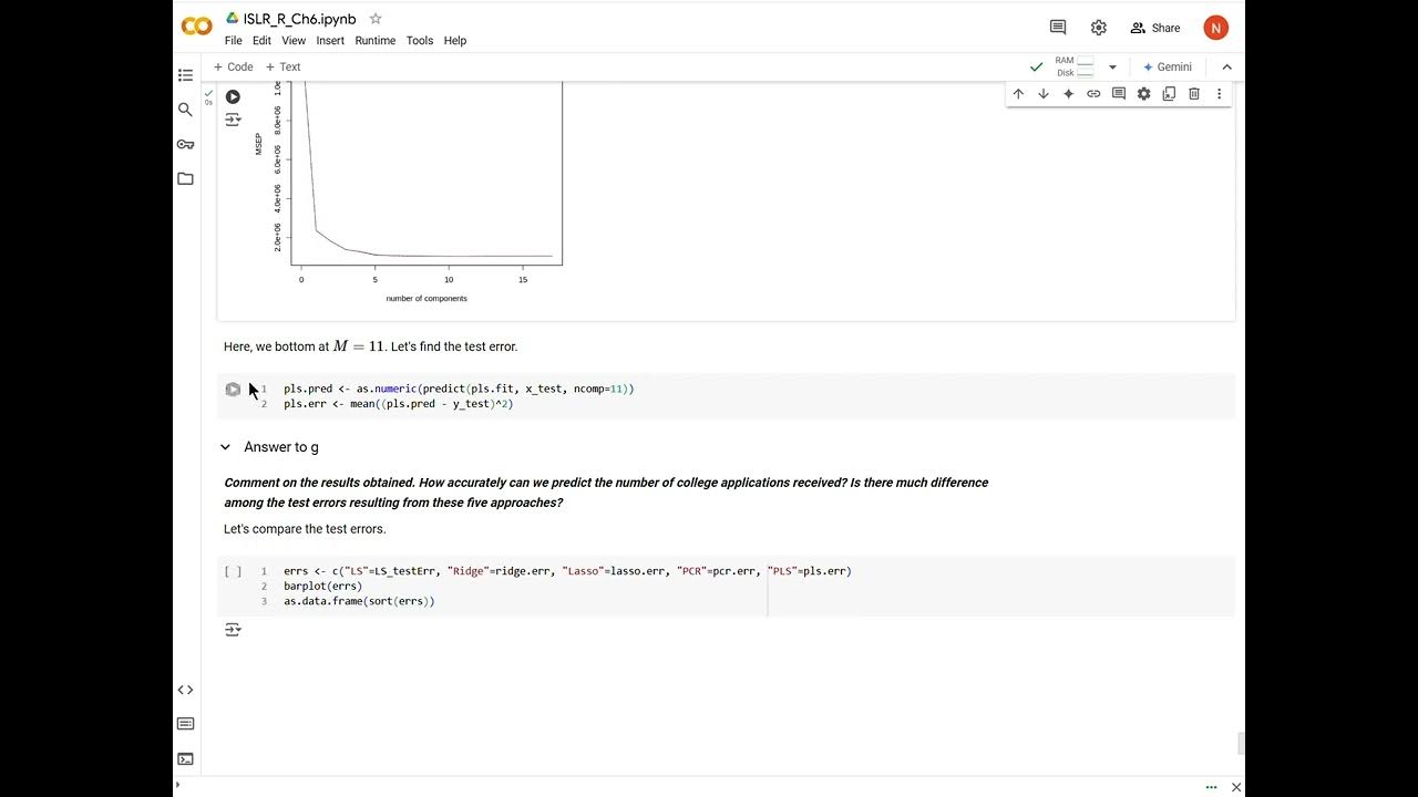 Intro to Statistical Learning (2nd Ed), Solution to Problem 6.9A - YouTube