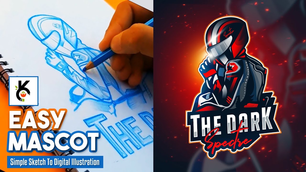 How to easily design a mascot logo | Illustrator Cs6 | Beginner Tips ...
