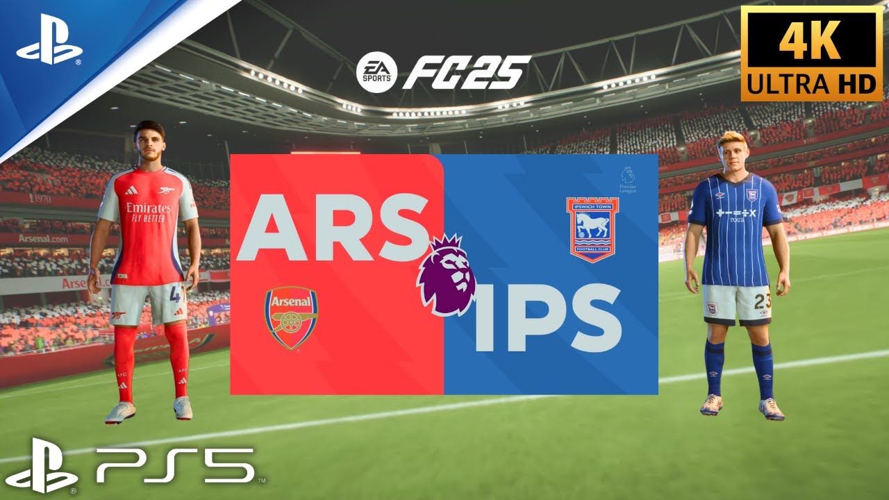 FC25 - Arsenal 🆚 Ipswich Town ⚽ | Premier League Showdown [PS5 Gameplay ...
