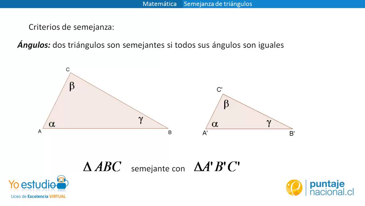 Matemática - Semejanza de triángulos - YouTube