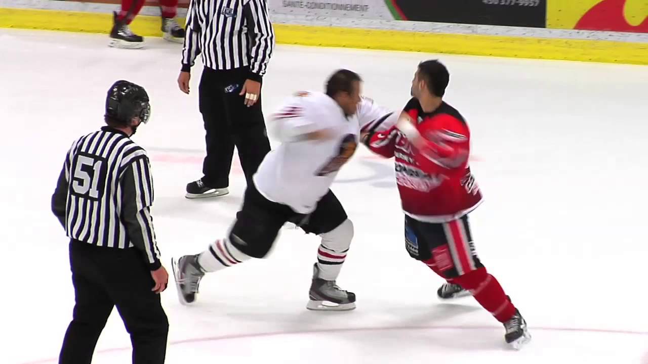 Colin Rice Vs Guillaume Coude LNAH Combat Valleyfield vs Sorel - YouTube