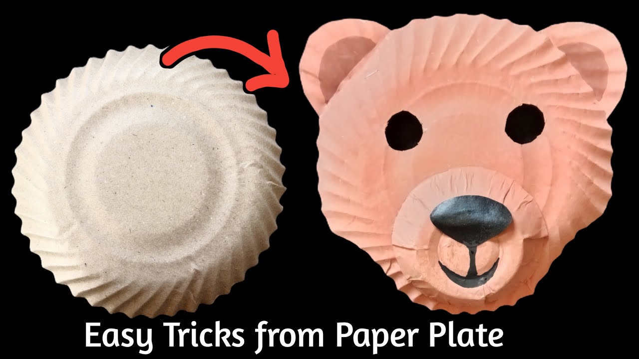 Bear Mask Craft. Paper Plate Mask. Animal Mask for Kids. Bear Costume ...