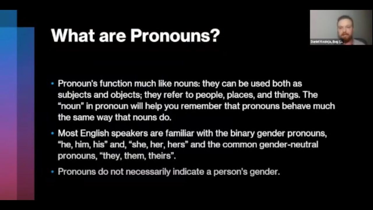 A Guide to Using Neopronouns with Daniel Kozieja, Esq. - YouTube