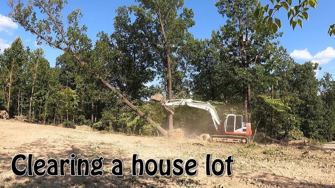 Clearing A New House Lot - YouTube