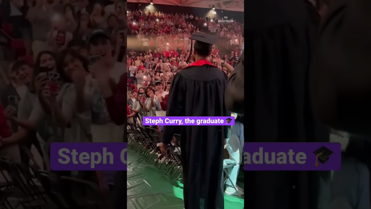 Steph Curry was honored by Davidson today with a mini-graduation and ...