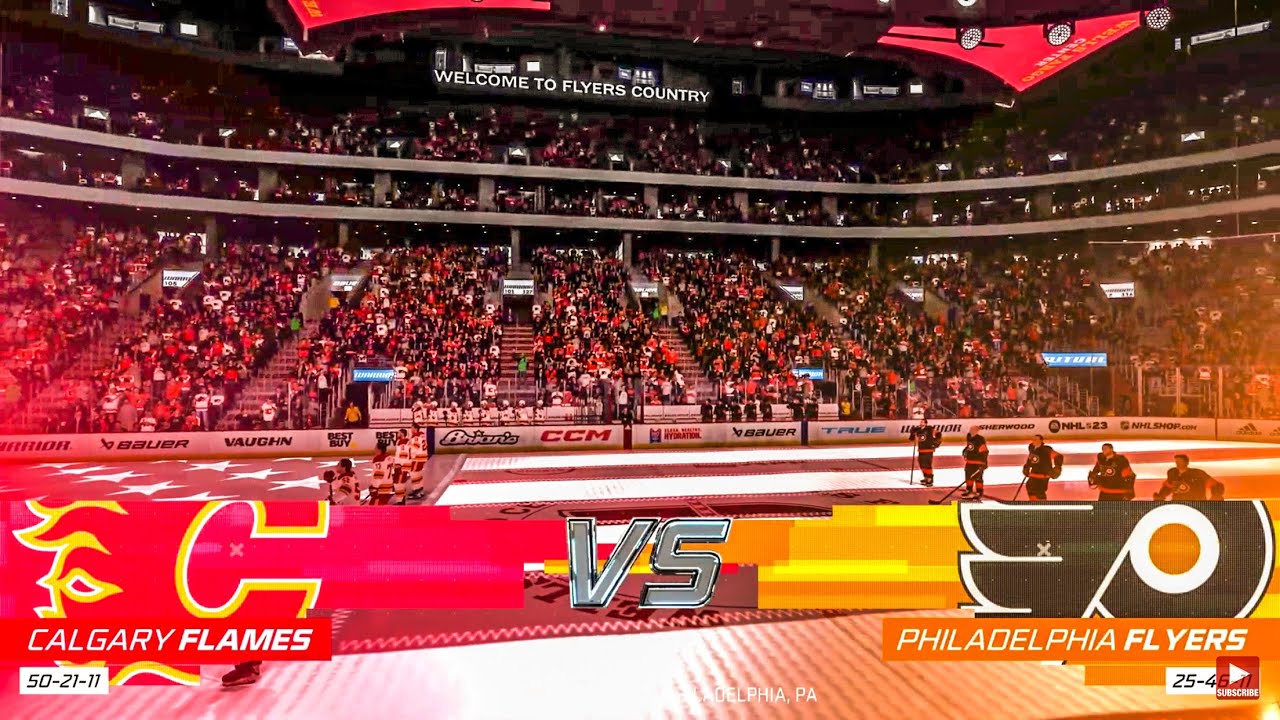 Calgary Flames vs Philadelphia Flyers 11/21/2022 NHL 23 Gameplay - YouTube