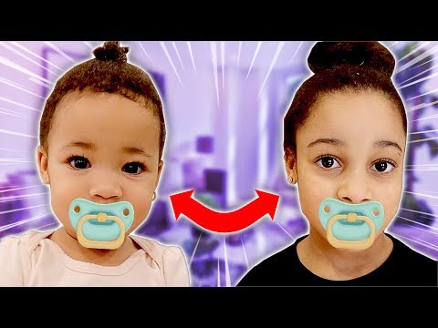 Copying Baby Sister for 24 Hours | FamousTubeKIDS