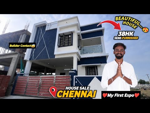 Wow...😲Fully Semi-Furnished😍Individual House for sale in Chennai🏡Builder Number🔥