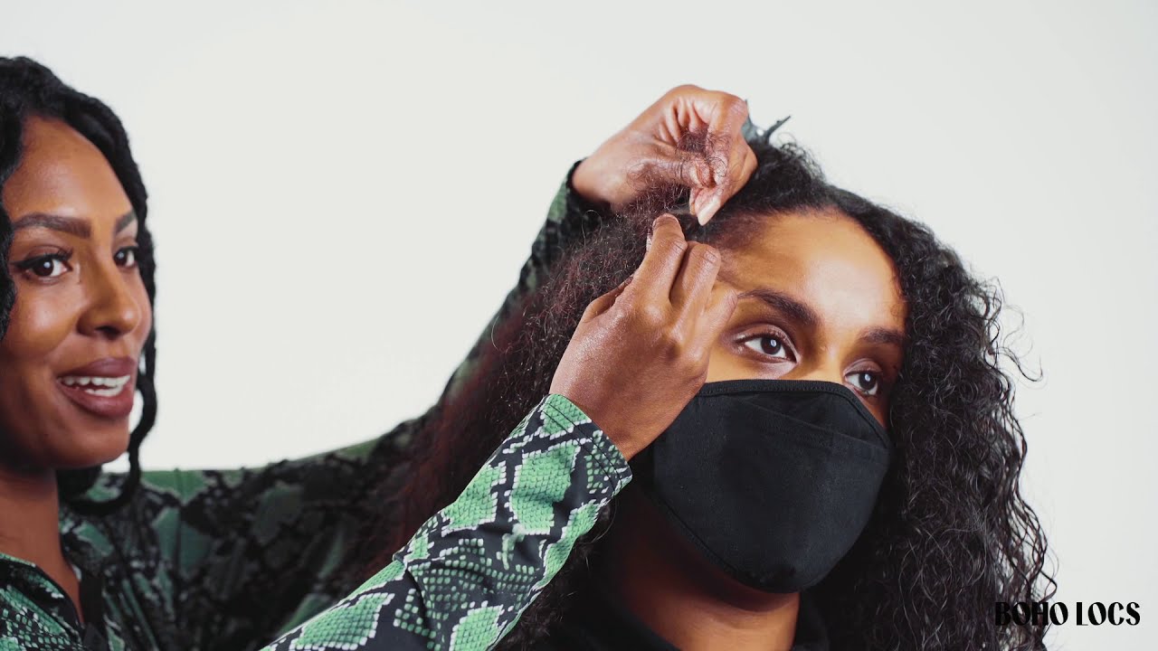 How To Cornrow Tutorial - Boho Locs - YouTube