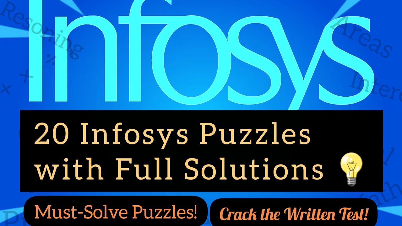Top 20 Infosys Puzzle Questions (With Answers) | Attempt–Then Verify!💥# ...
