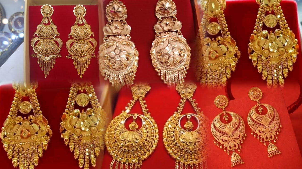Gold earrings designs new model 2023 - Gold Earrings designs #5 gold ...