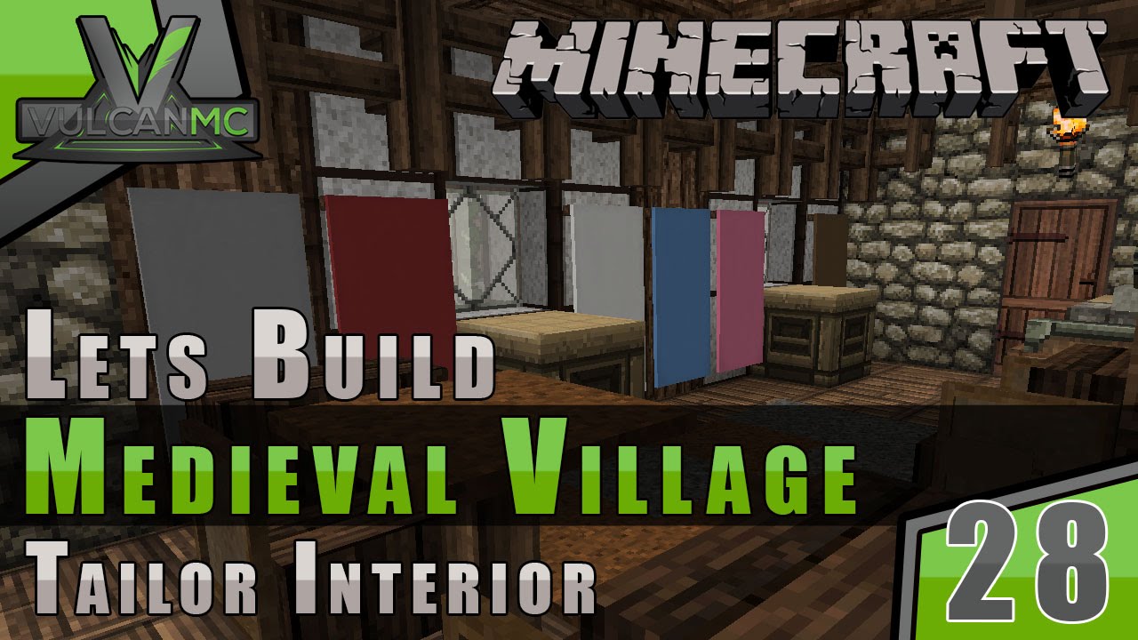 Minecraft VulcanMC :: Lets Build A Medieval Village :: Tailor Interior ...