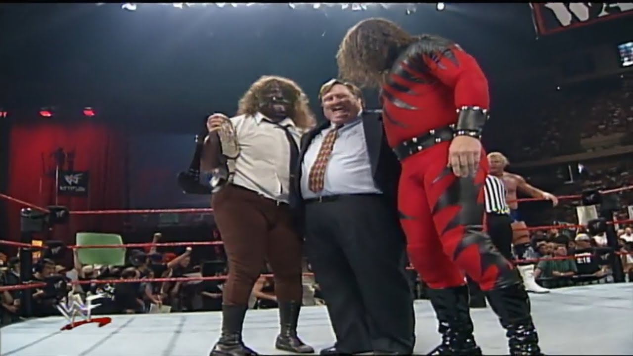 Kane & Mankind w/ Paul Bearer vs New Age Outlaws WWF Tag Title Match w ...