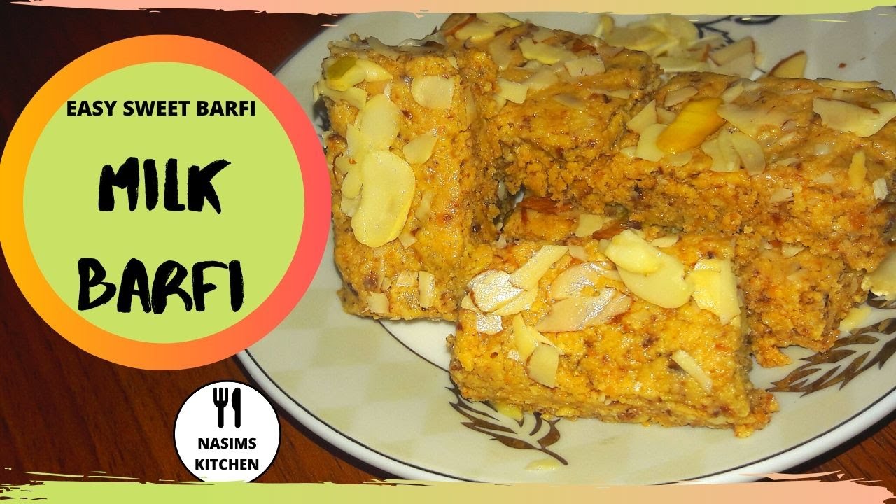 MILK BARFI RECIPE || EASY HOMEMADE MILK BARFI || HOW TO MAKE MILK BARFI ...