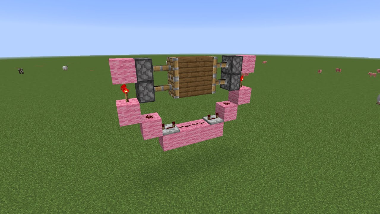 2x2 piston door minecraft (easy tutorial) - YouTube