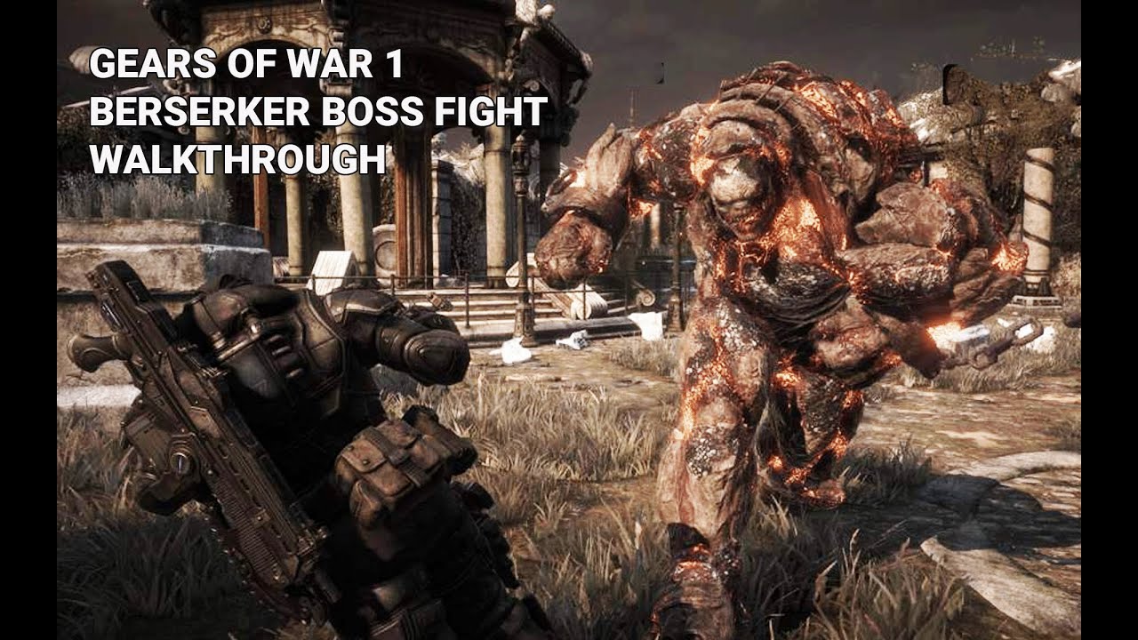 Gears of War 1 Act 1: Ashes - Intense Berserker Boss Fight Walkthrough ...