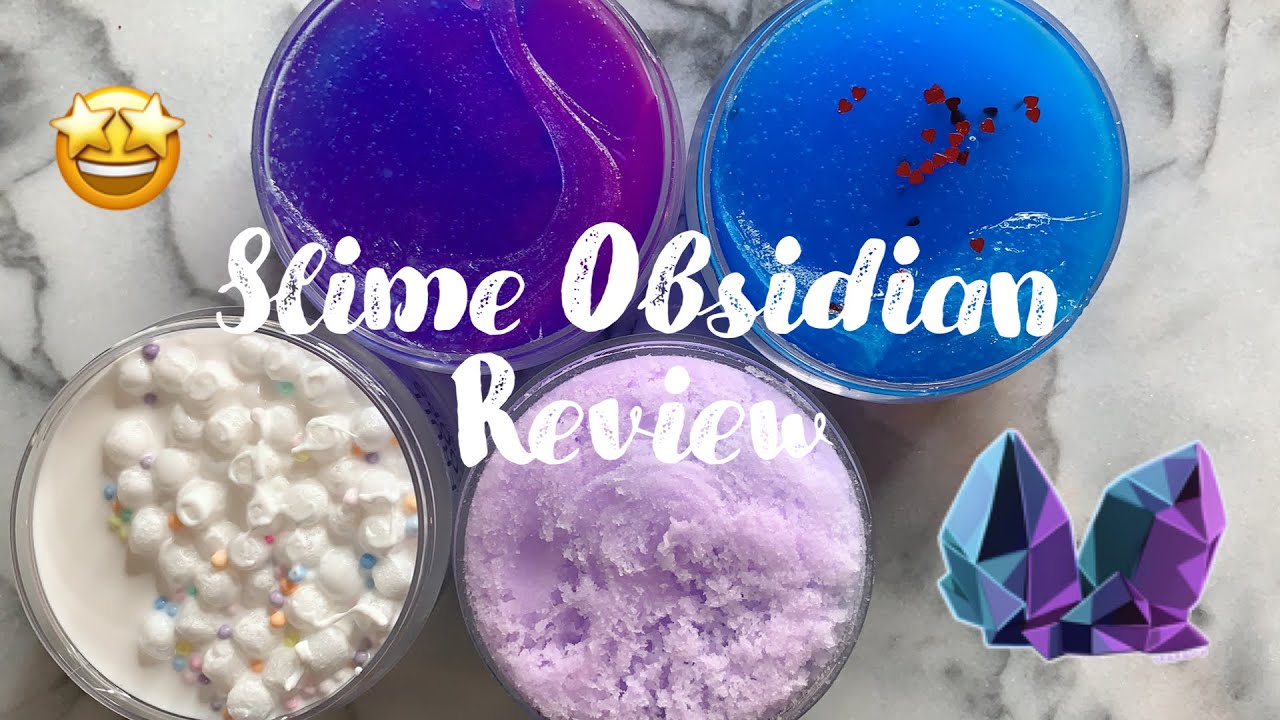SLIME OBSIDIAN REVIEW | WATERGLASSSLIMES - YouTube