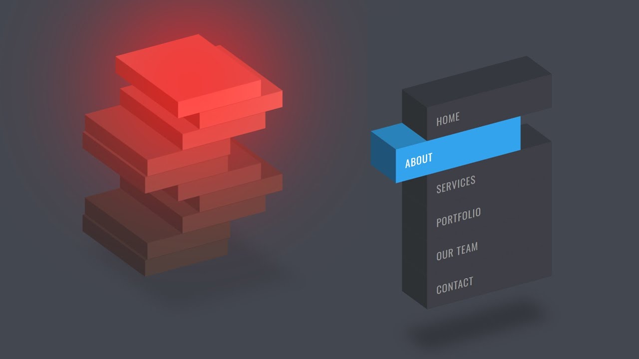 7 Isometric Effects Using Css Only Youtube