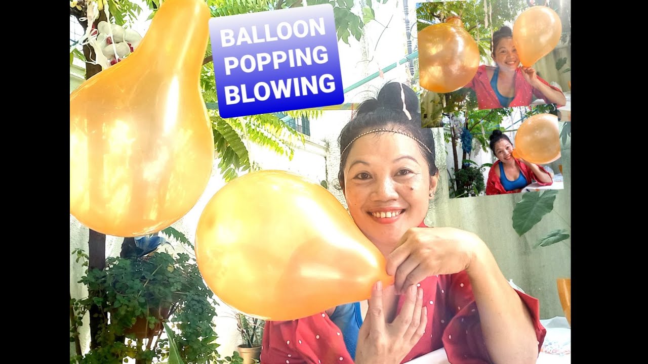 Balloon Pop Big Orange Balloon - YouTube