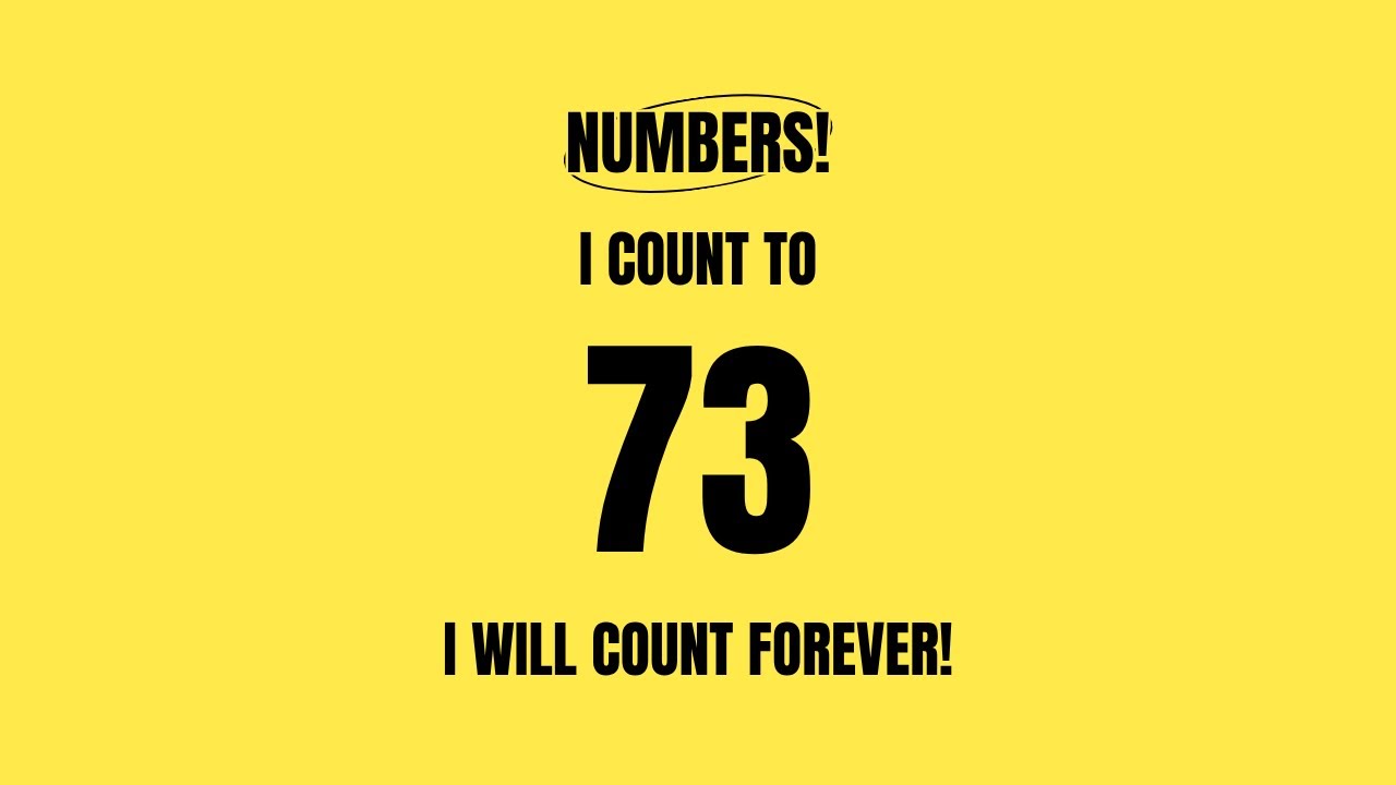 73! I'm Counting From 0 To 73! Learning to Count in English! - YouTube