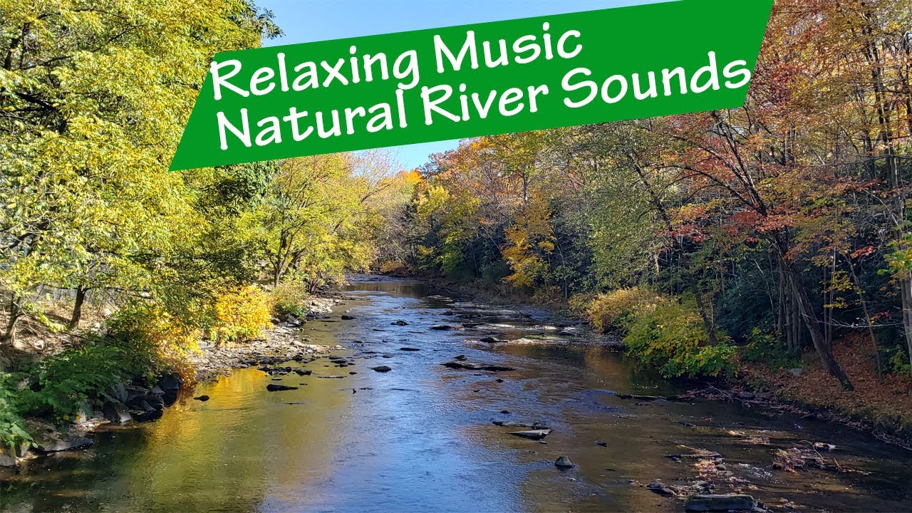 Relaxing Music with Natural River water sounds - Lackwana River, PA USA ...