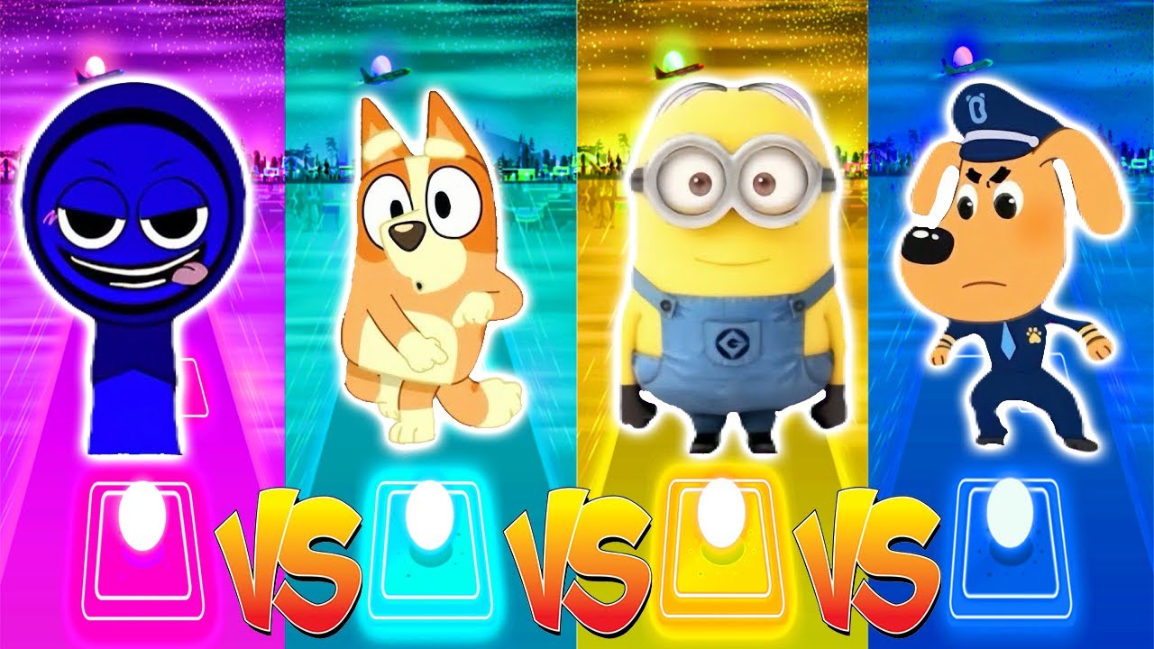 Incredibox Sprunki VS Bluey Bingo VS Minions VS Sheriff Labrador ...