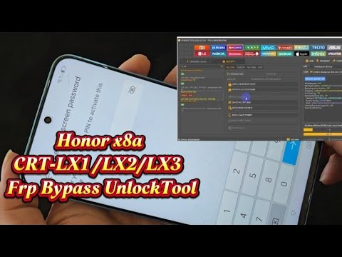 Honor x8a CRT-LX1 /LX2/LX3 Frp Bypass UnlockTool - YouTube
